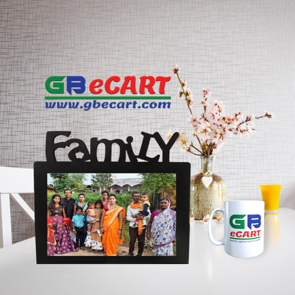 Family Photo Printed Wooden Frame - GB eCart Print Shop